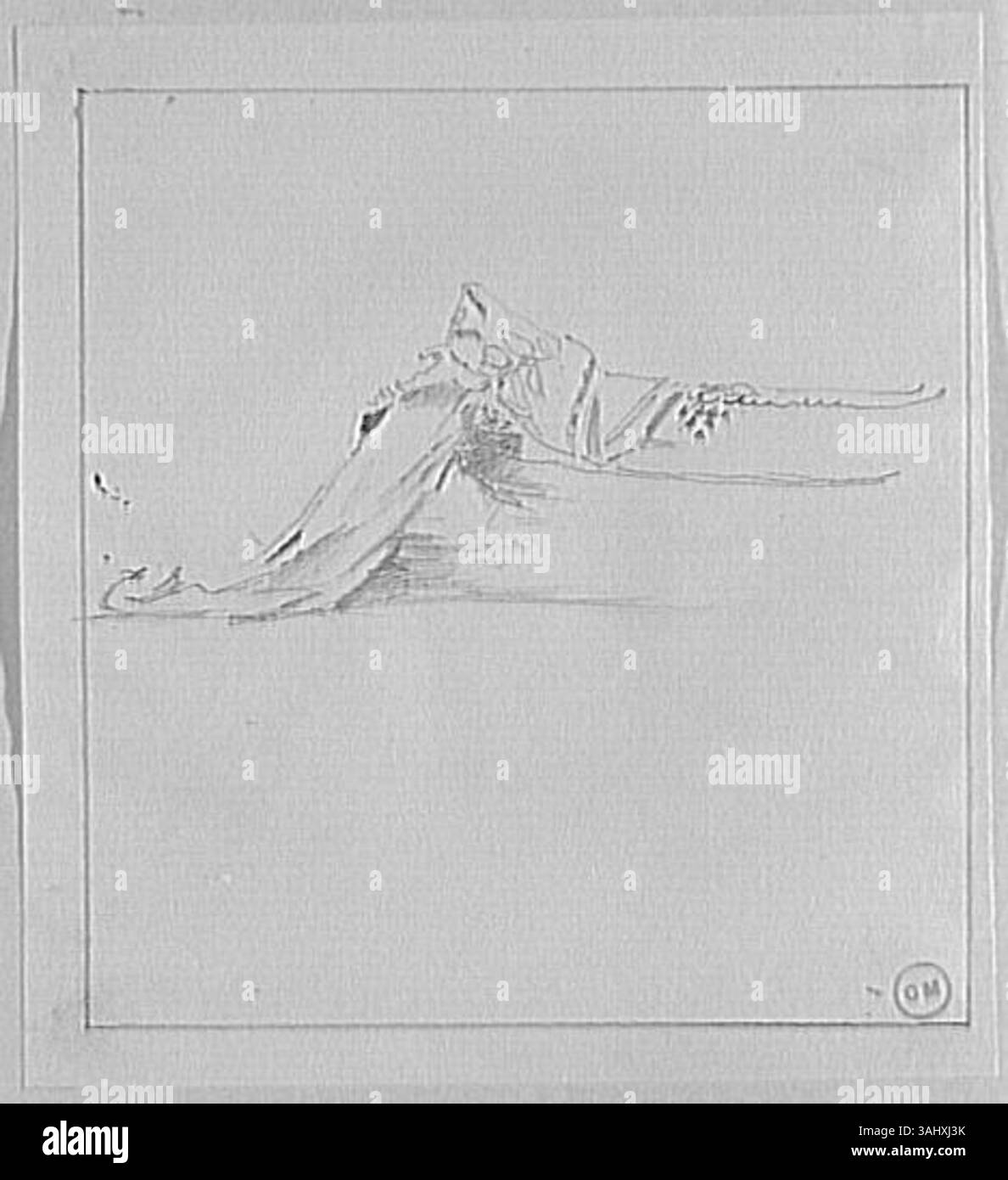 In 'Study of Drapery,' Gustave Moreau (1826–1898) examines the folds ...