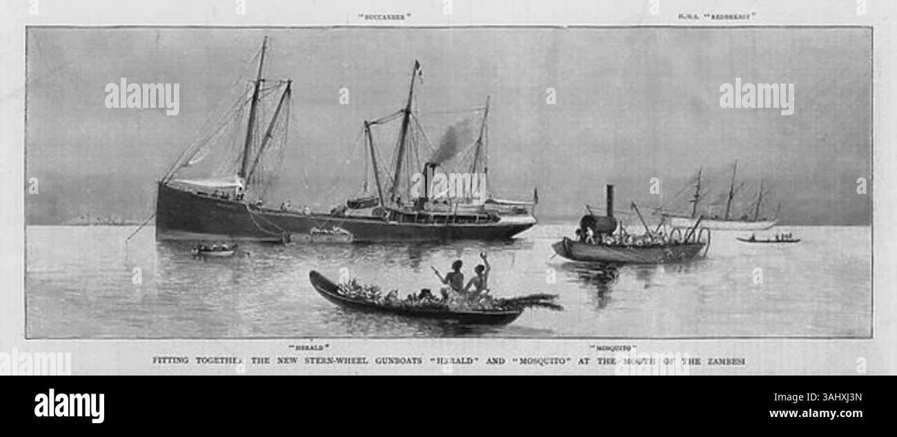 This 1890 wood engraving illustrates the assembly of the new stern ...