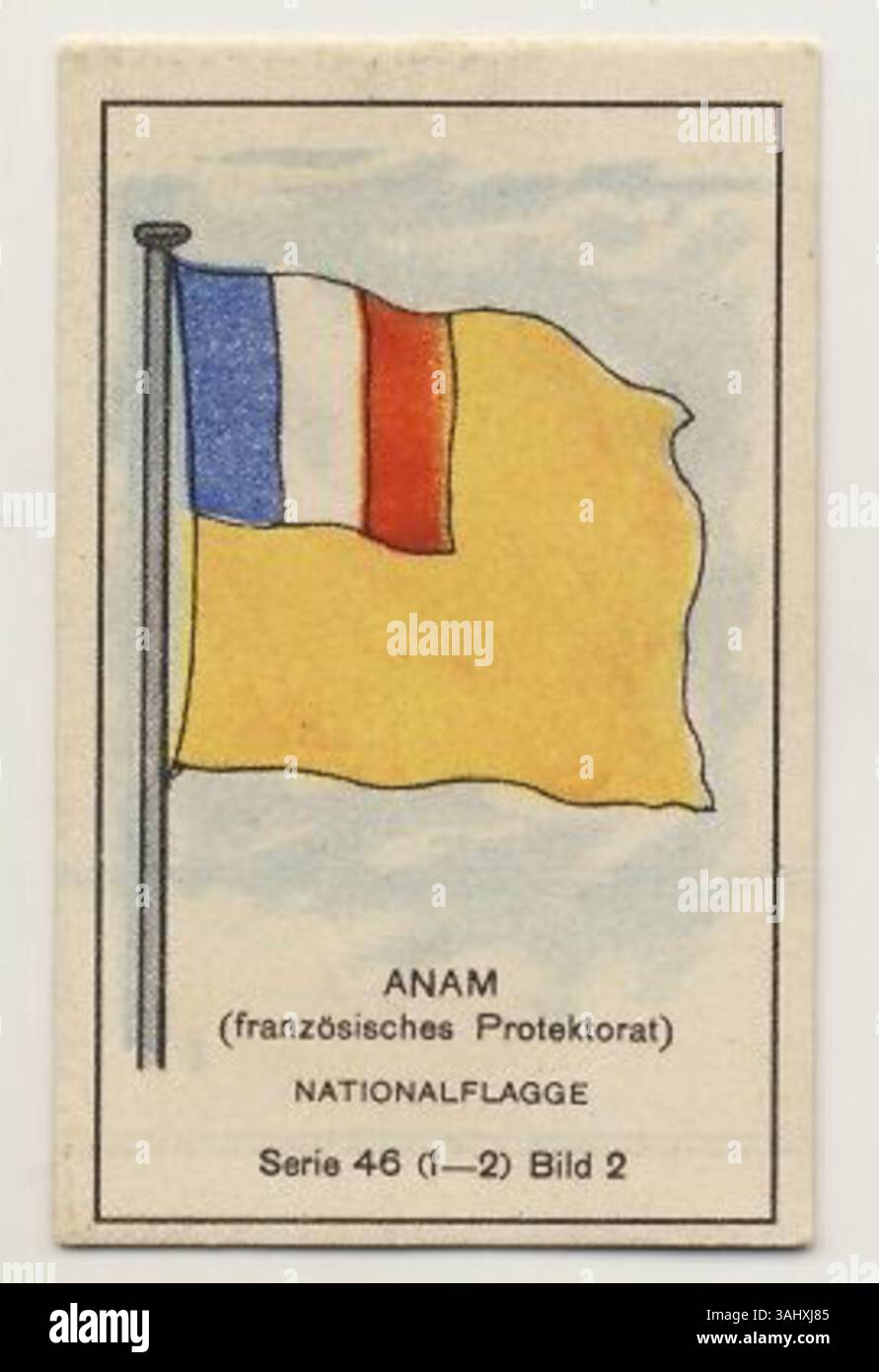 This tobacco card from 1930 depicts the national flag of the French ...