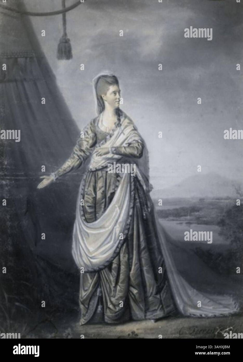 This 1770s pastel portrait by Charles Forrest depicts an actress ...