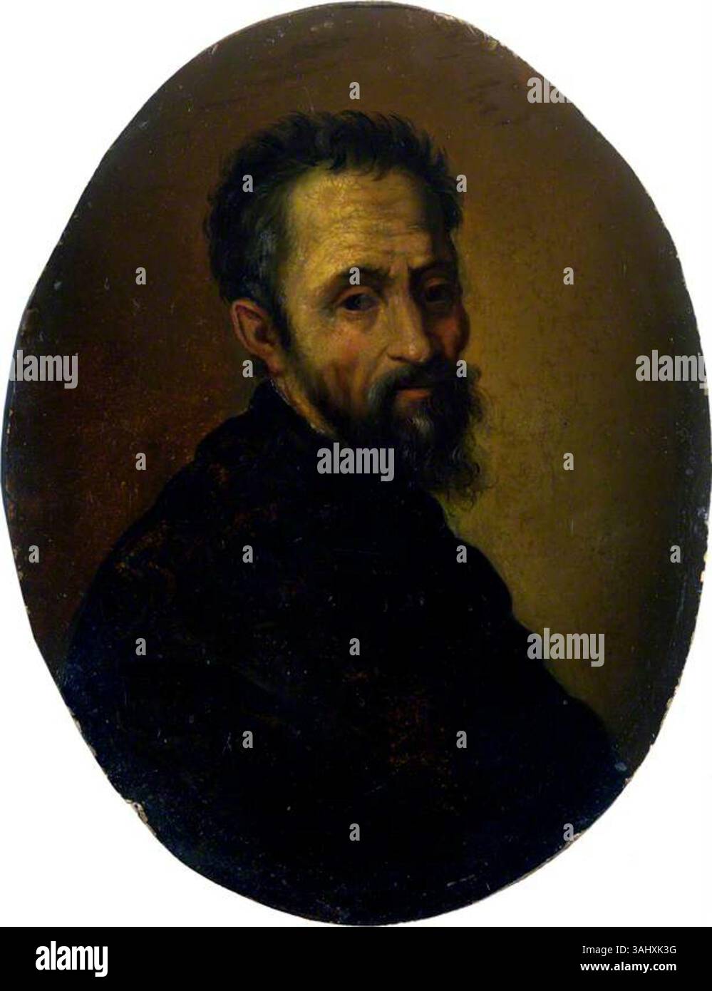 A 19th-century painting of Michelangelo Buonarotti, after Jacopino del ...