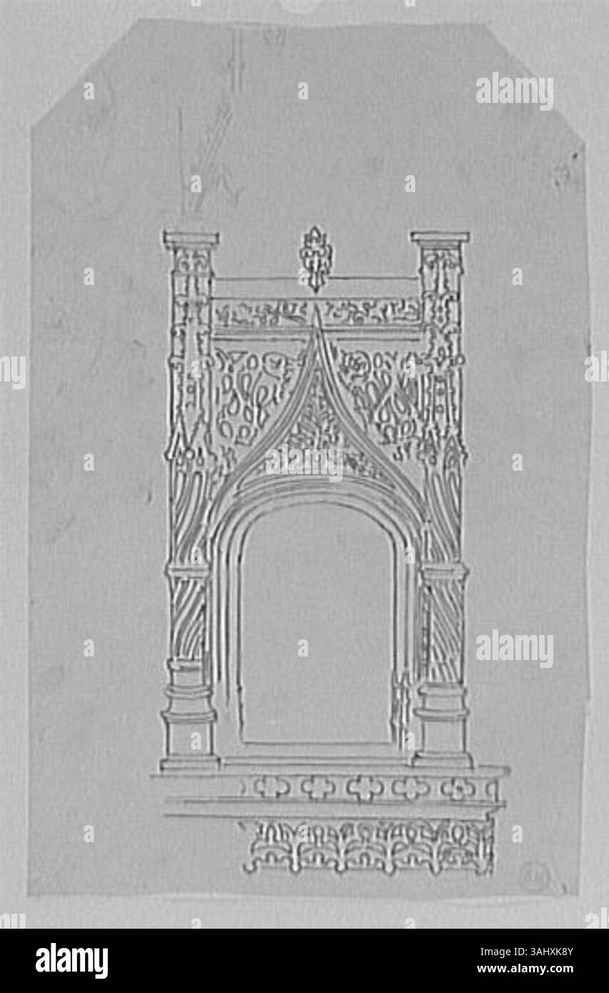 'Étude d'architecture pour Les Chimères' by Gustave Moreau is a ...
