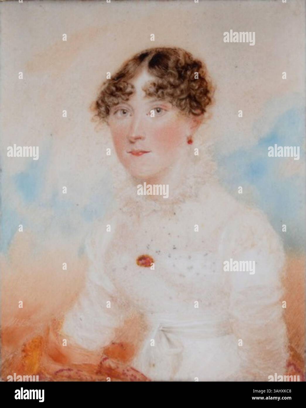 Maria Bellet Browne's 1816 miniature portrait of Mrs. Thomas Browne is ...