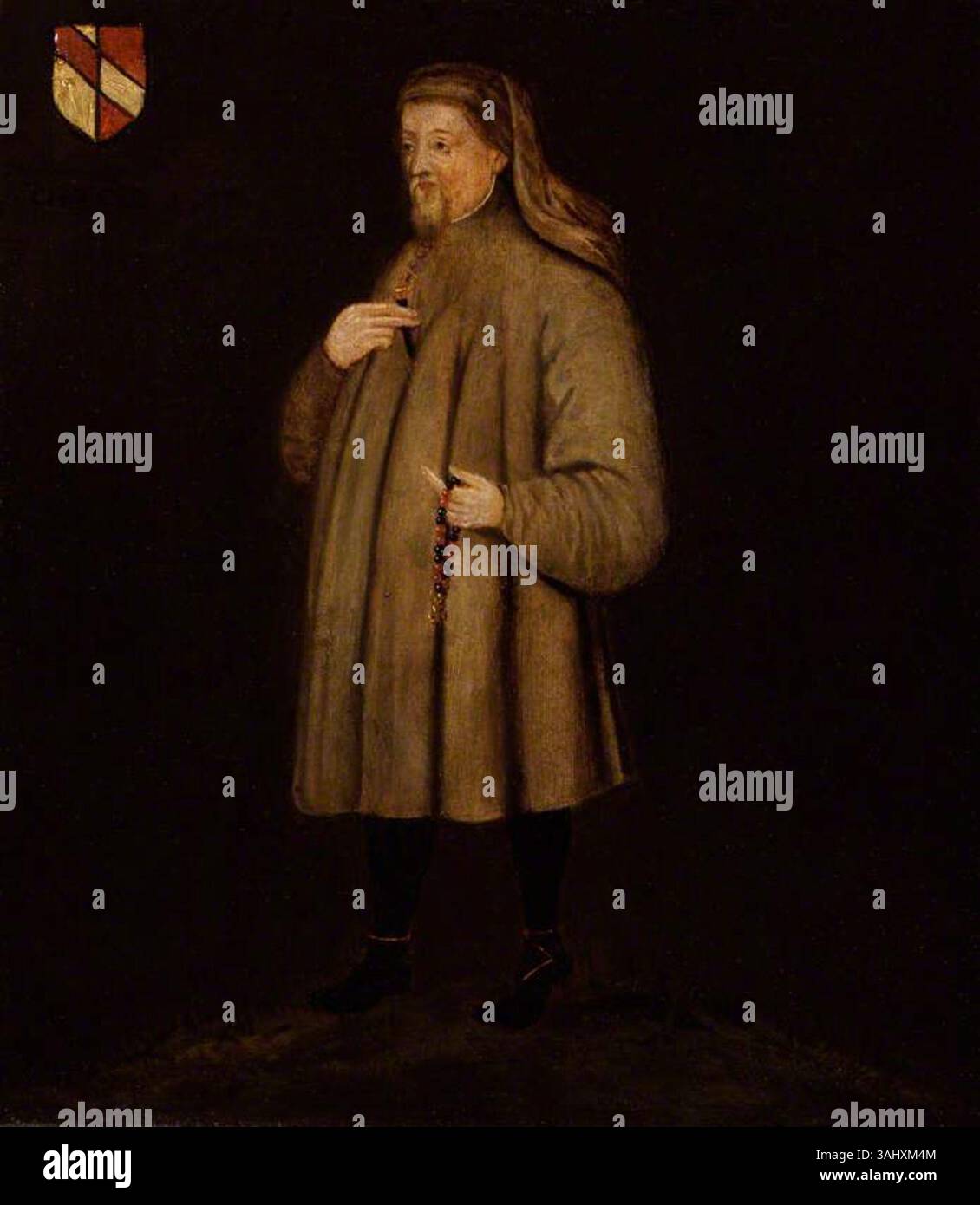 This 16th-century portrait depicts Geoffrey Chaucer, the English poet ...