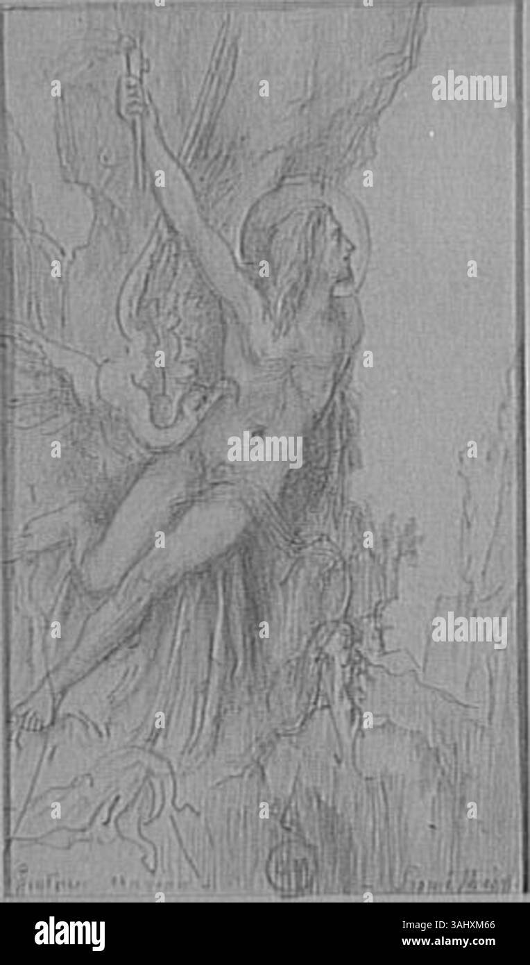 This work by Gustave Moreau portrays the Greek myth of Prometheus ...