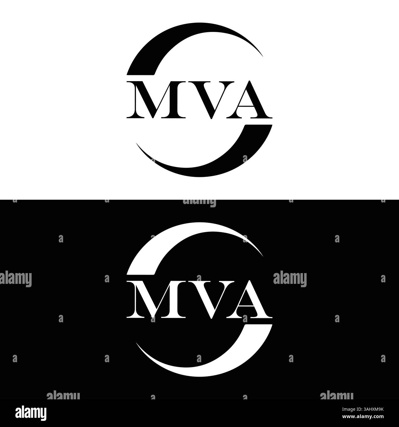 Mva logo design Black and White Stock Photos & Images - Alamy