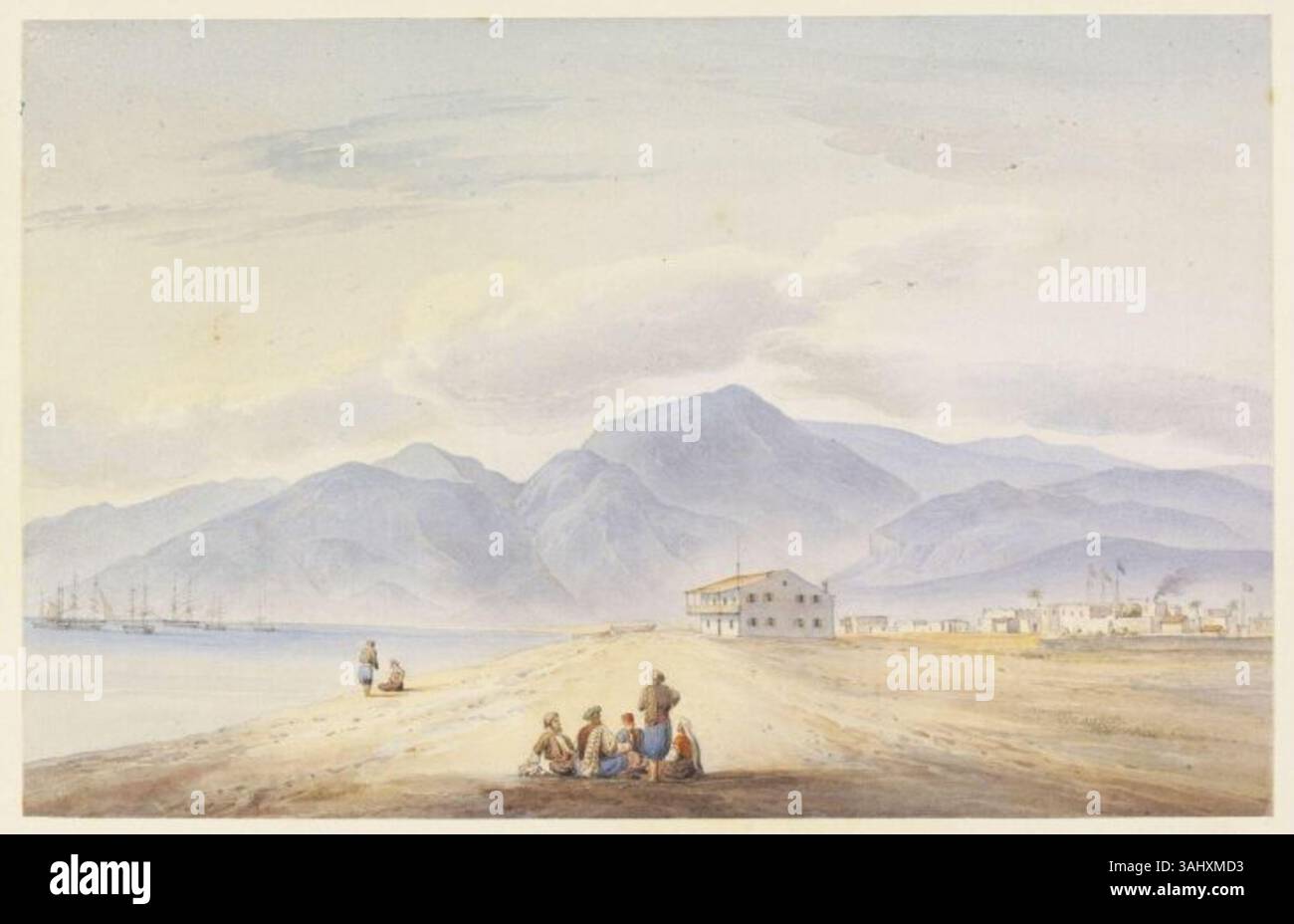 The watercolor painting Alexandretta (Gulf of Iskanderoon) by Antonio ...