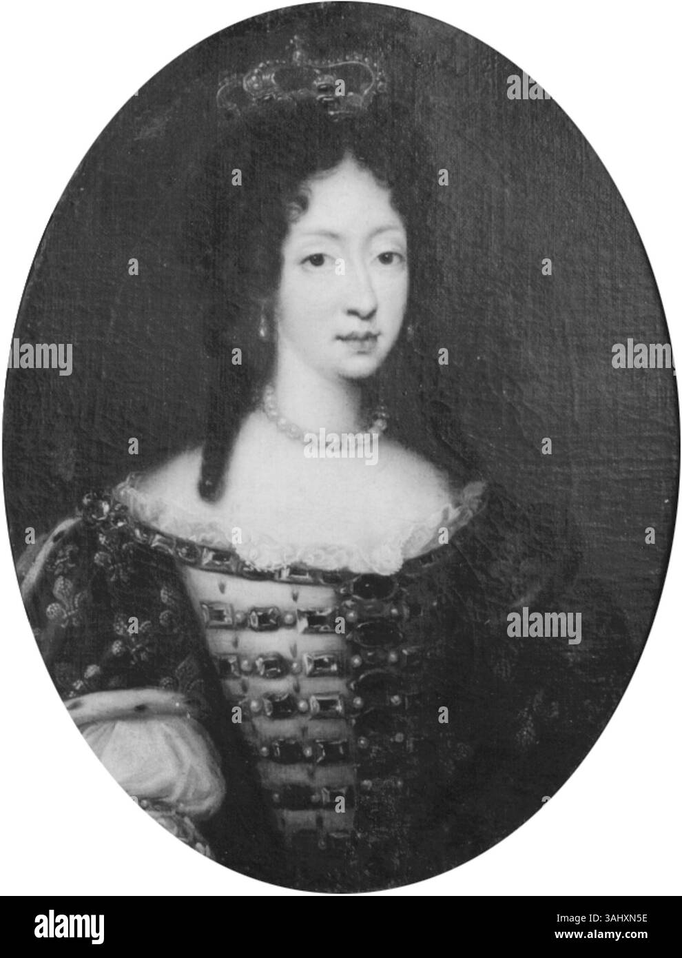 A portrait of Maria Luisa d'Orléans, painted between 1770 and 1782. The ...
