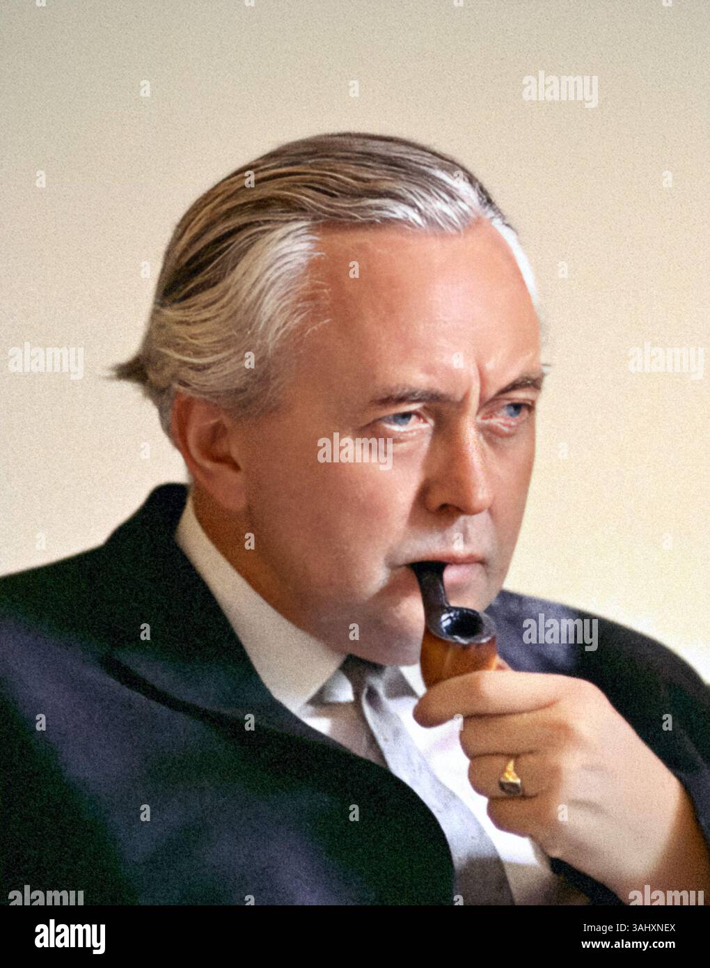Harold Wilson. Portrait of the former British Prime Minister, James ...