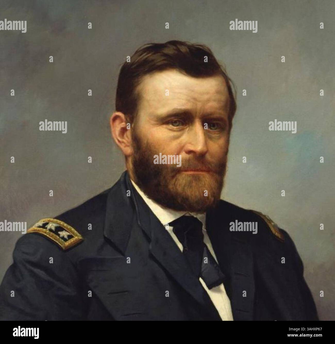 Portrait of Ulysses S. Grant, painted by Constant Mayer in 1866. The ...
