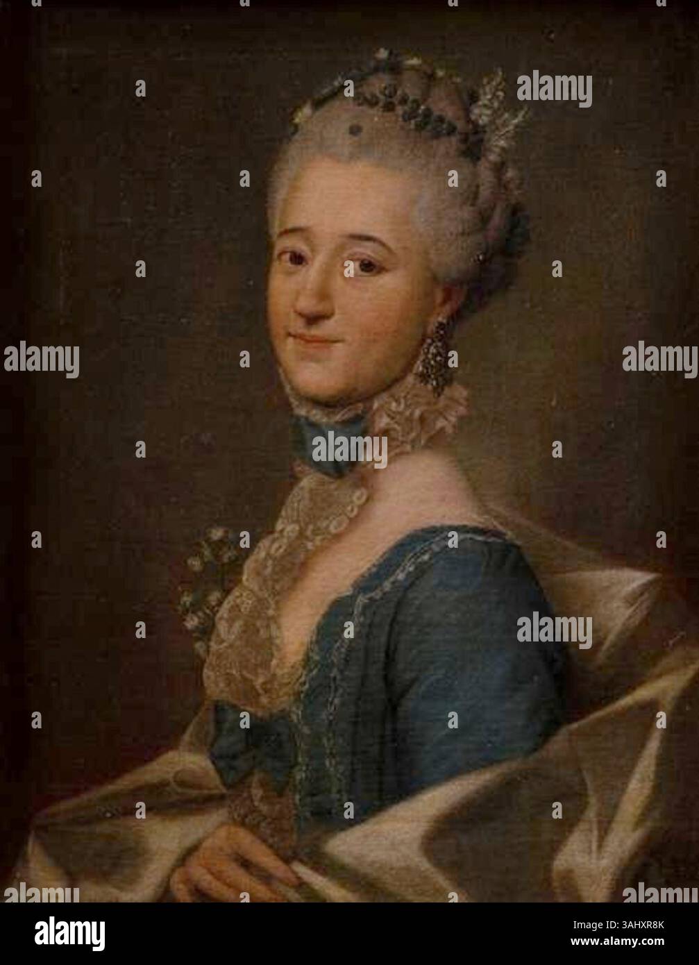 Portrait of Anna Humiecka, painted between 1760 and 1770. This oil ...