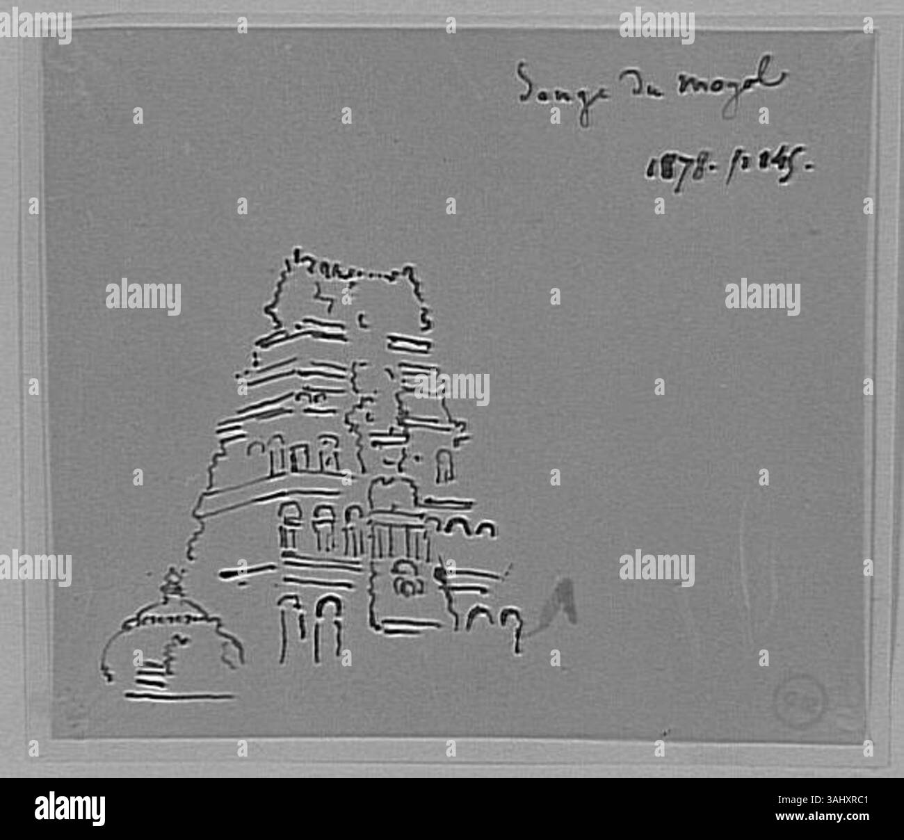 Gustave Moreau's study of Indian architecture for 'Le Songe du Mogol ...