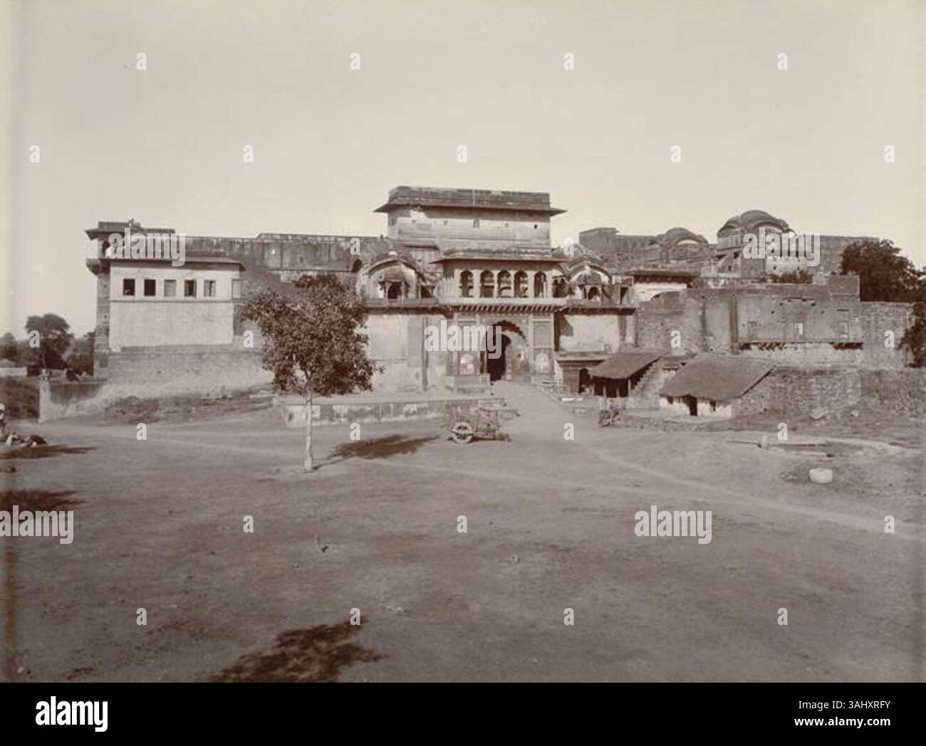 The Kumbher Fort, painted by an anonymous 19th-century artist, depicts ...