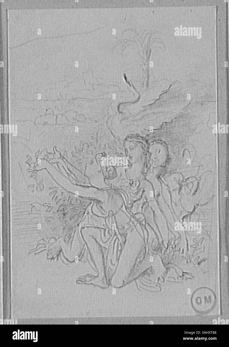 'Etude pour Hésiode et les Muses' (Study for Hesiod and the Muses) by ...
