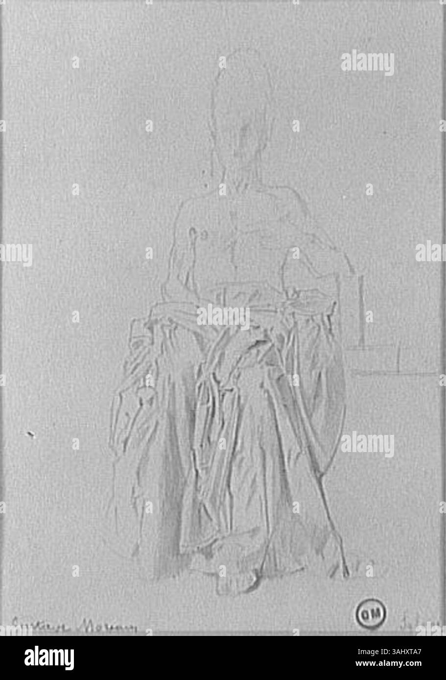 Study of drapery for Herod in 'Salomé Dancing before Herod' by Gustave ...
