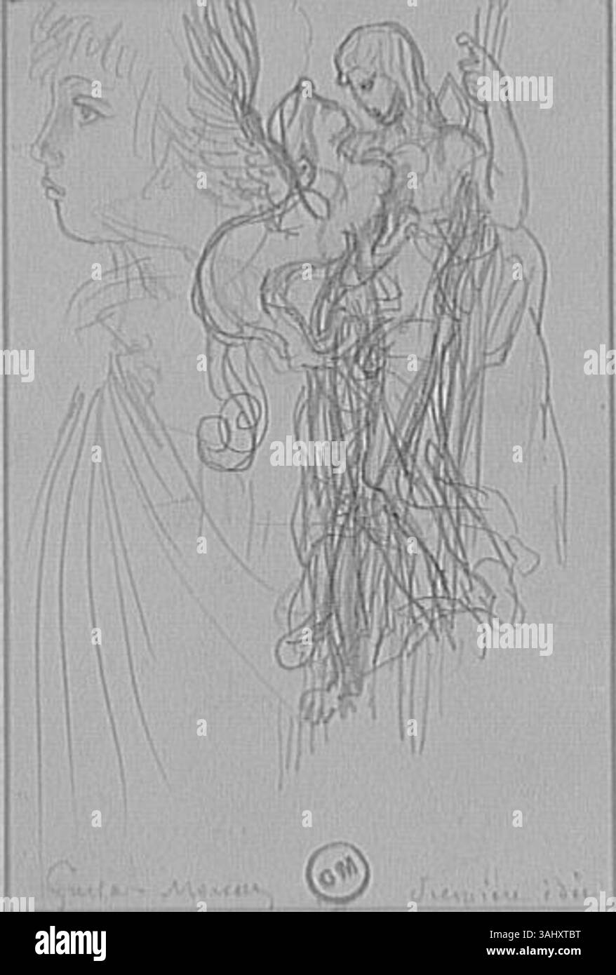 'Œdipe et le Sphinx' by Gustave Moreau depicts the mythological ...