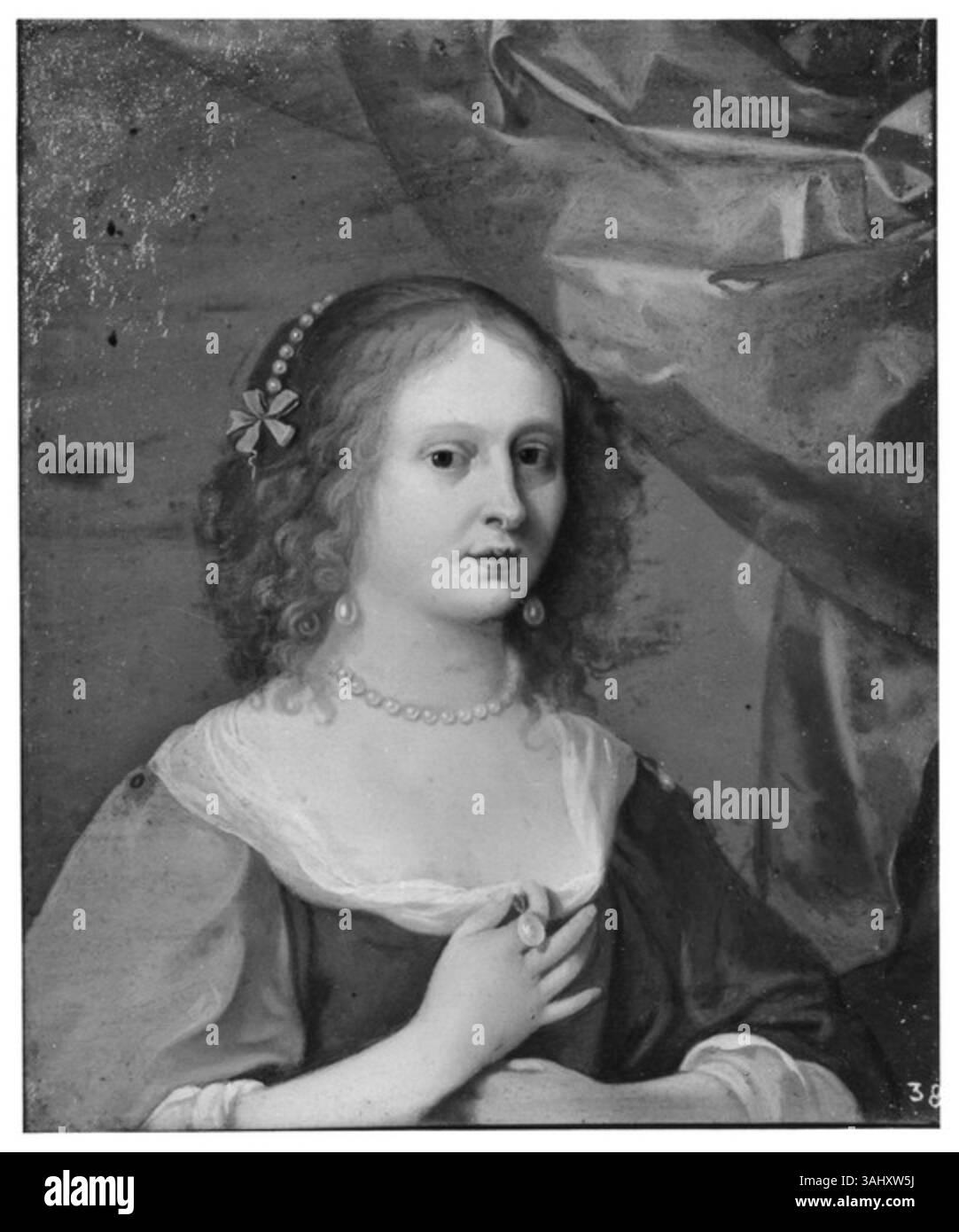 This 1648-1649 oil on copper portrait by Toussaint Gelton portrays Wilhelmina van Bronckhorst ...