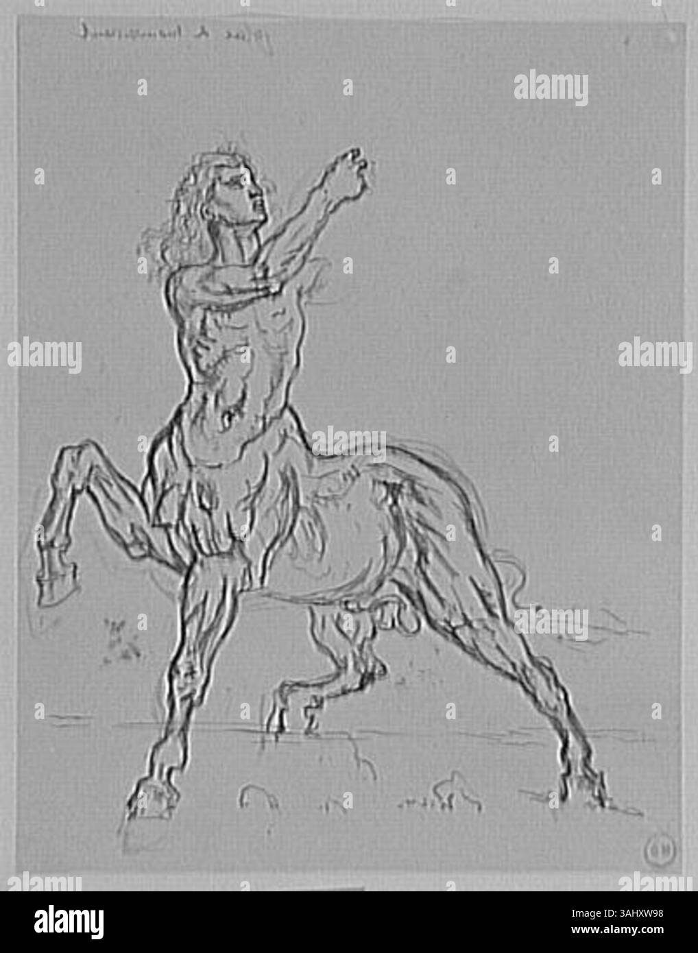 This study by Gustave Moreau depicts the mythological scene of the ...