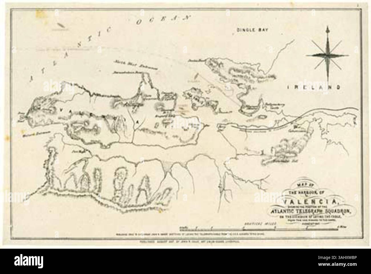 This map, created by John Raphael Isaac in 1857, illustrates Valentia ...
