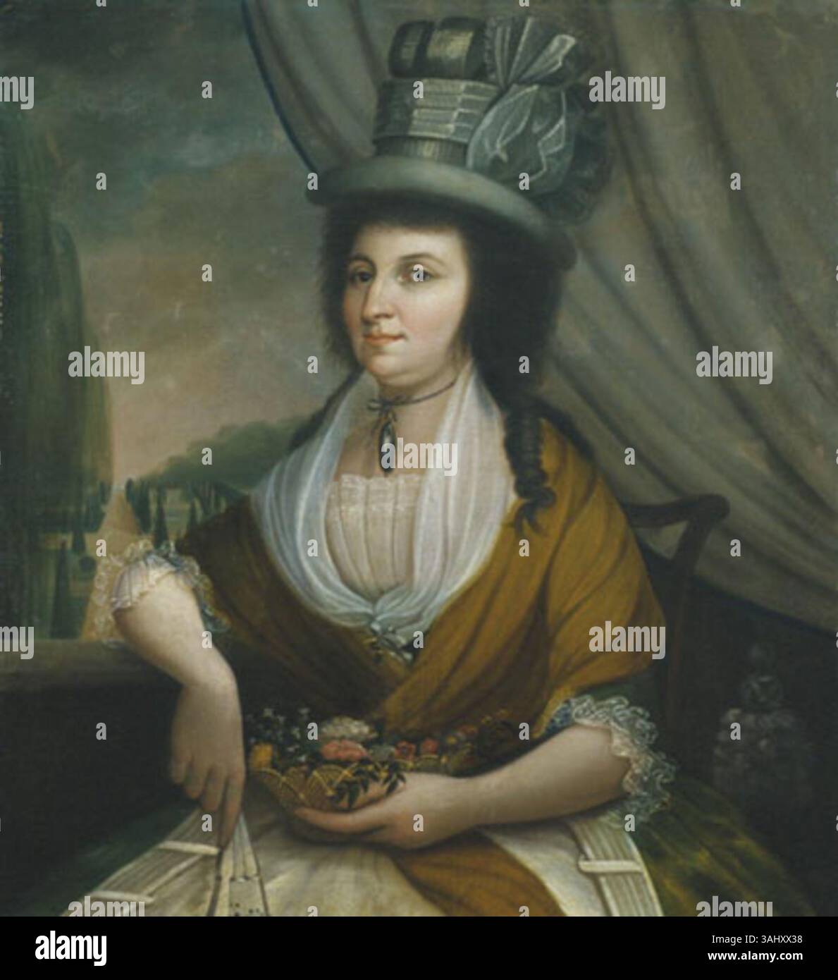 Portrait of Mrs. Levin Winder (Mary Stoughton Sloss) painted in 1793 by ...