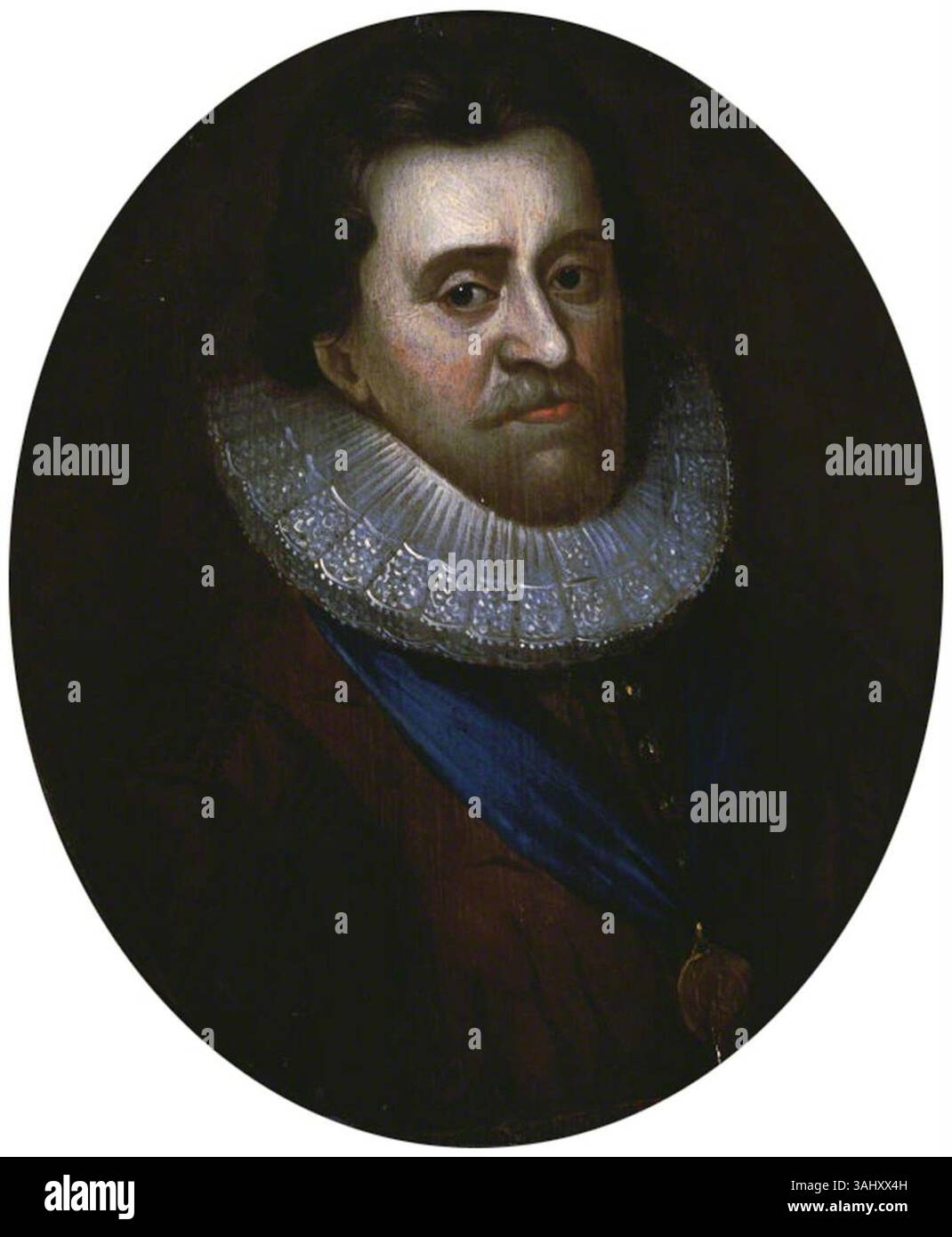 This portrait, created between 1700 and 1730, depicts King James I of ...