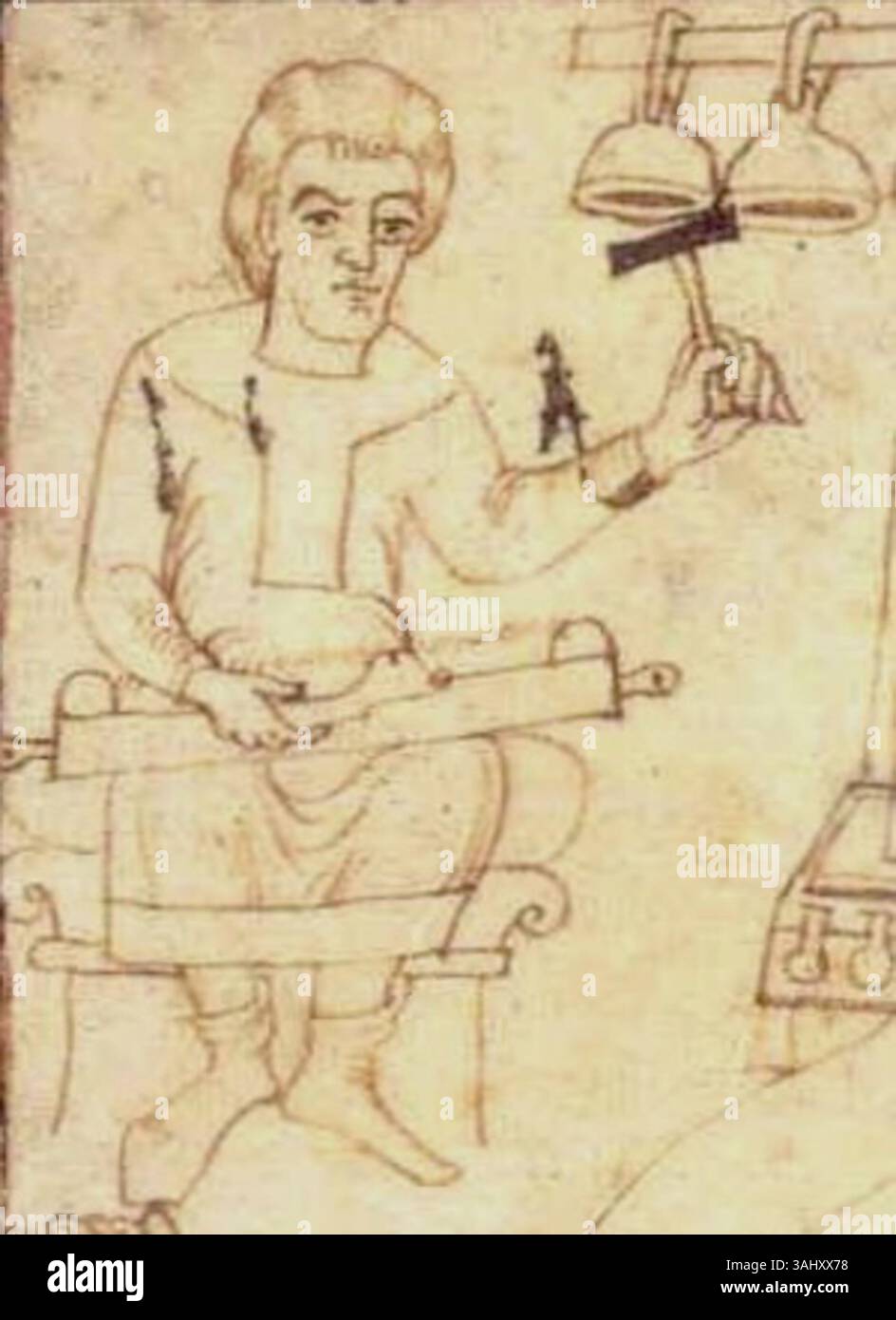 An illustration from the 12th-century Psalterium Triplex, St John's ...