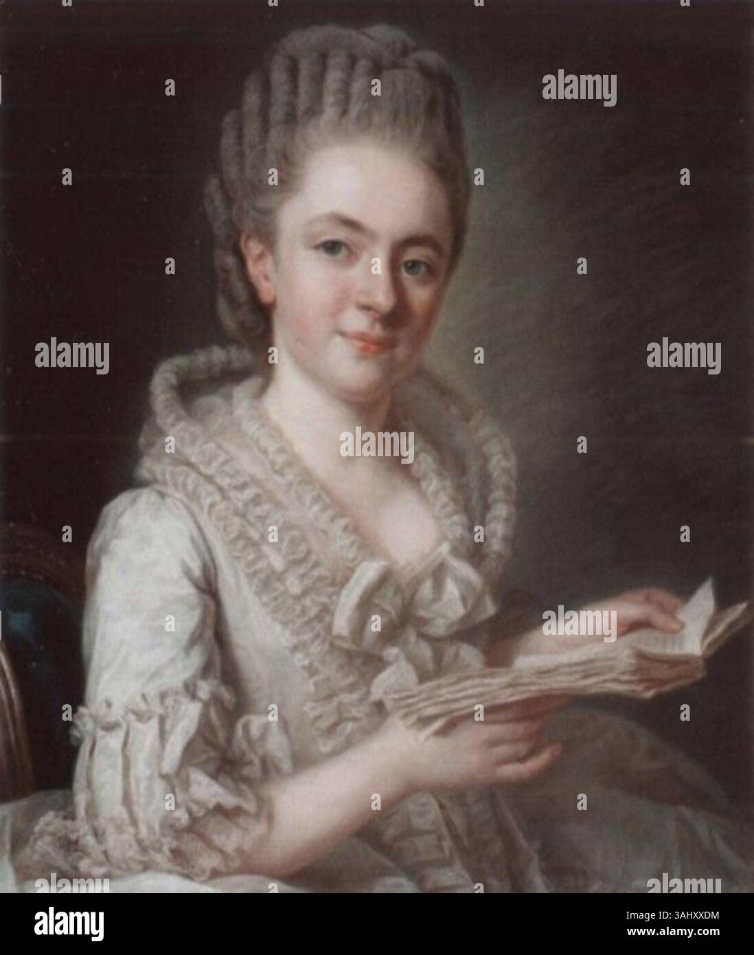 The 1771 portrait by Marie-Suzanne Giroust depicts Mme Pierre-Adolphe ...