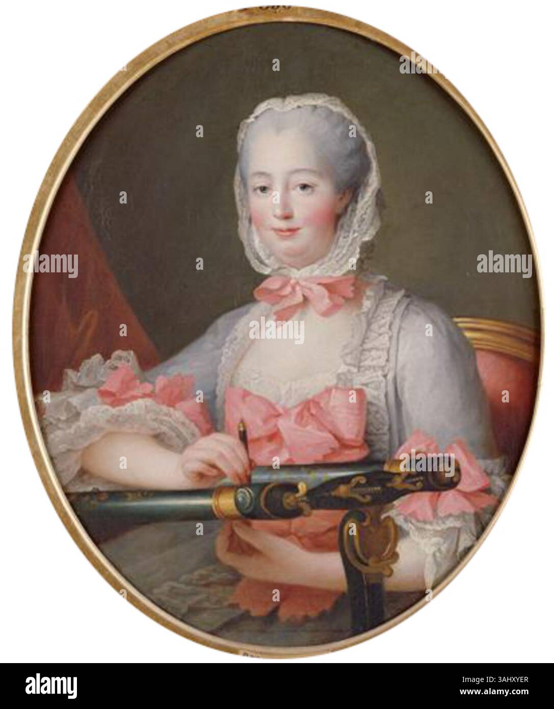 This circa 1764 portrait by François-Hubert Drouais depicts Jeanne ...