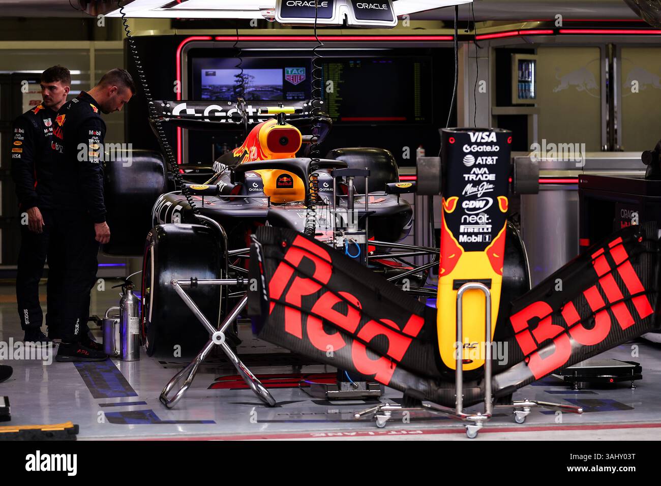 Red Bull Racing RB21, mechanical detail front wing during the Formula 1 ...