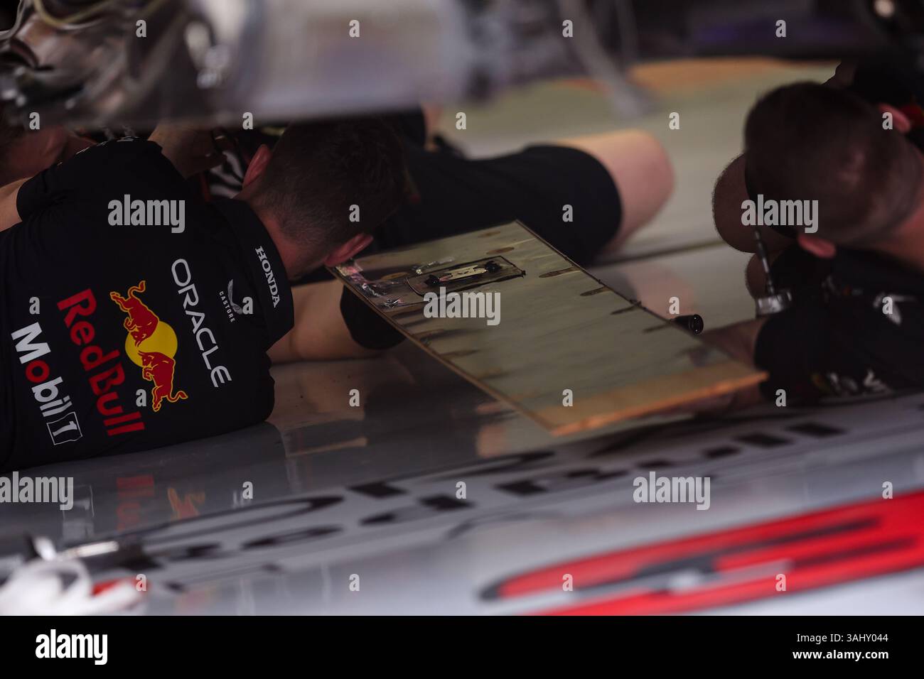 Red Bull Racing RB21, mechanical detail skid during the Formula 1 Gulf ...