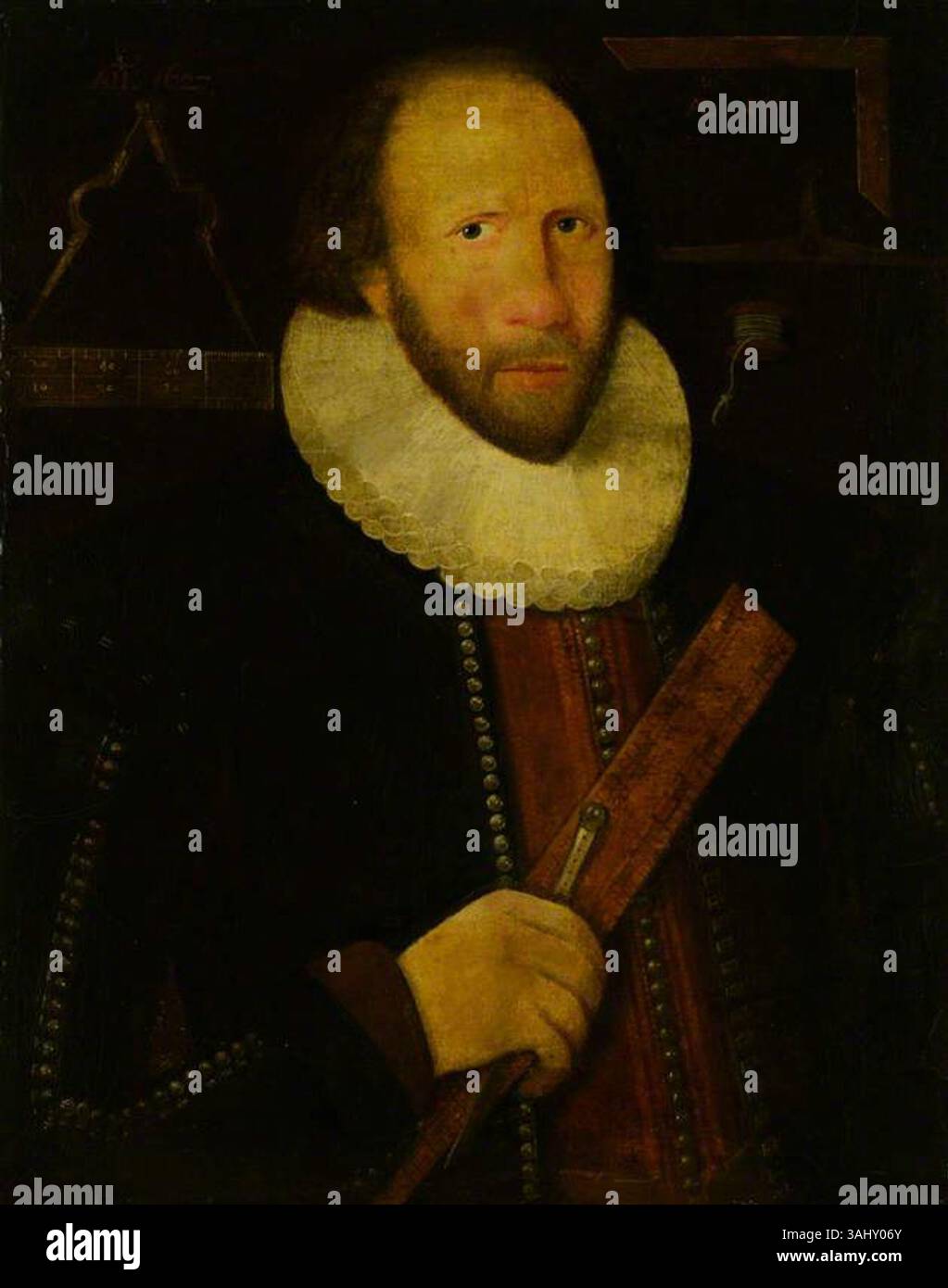 This 1627 portrait depicts David Anderson of Finzeauch, an architect ...