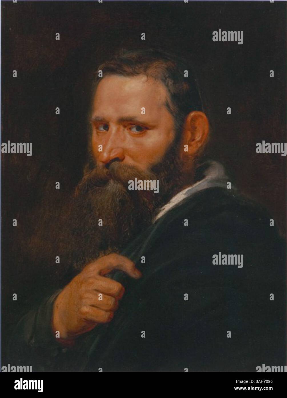 This oil painting by Peter Paul Rubens, circa 1616, portrays a bearded ...