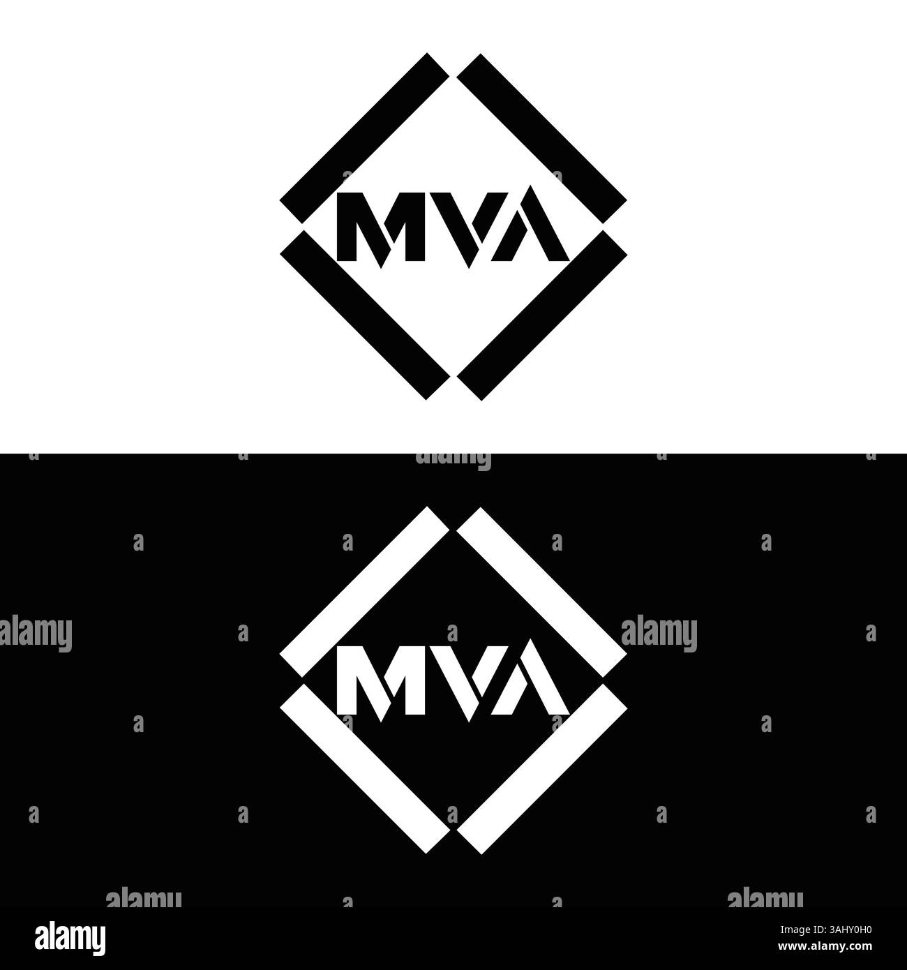 Mva logo design Black and White Stock Photos & Images - Alamy