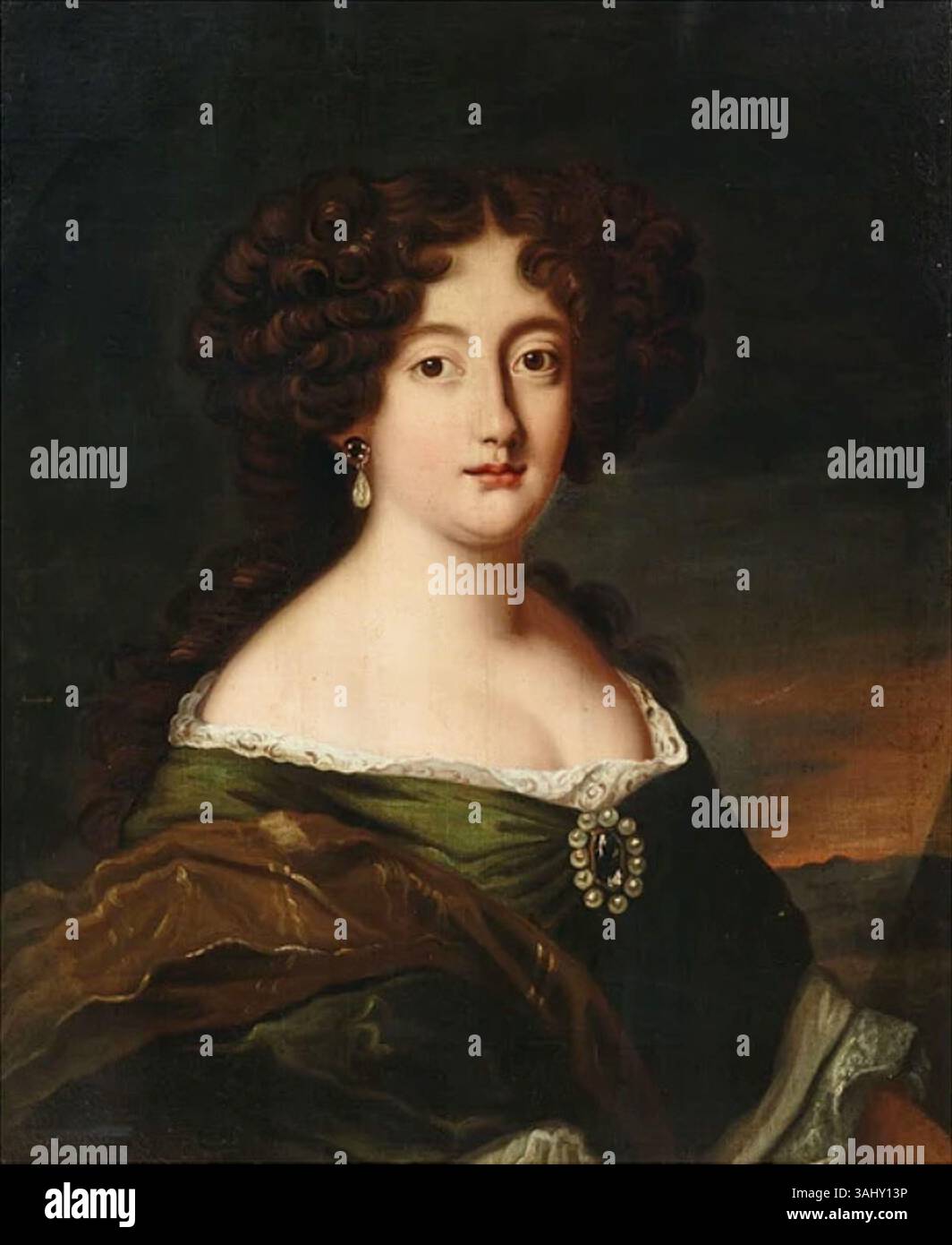 This presumed portrait by the workshop of Jacob Ferdinand Voet depicts ...