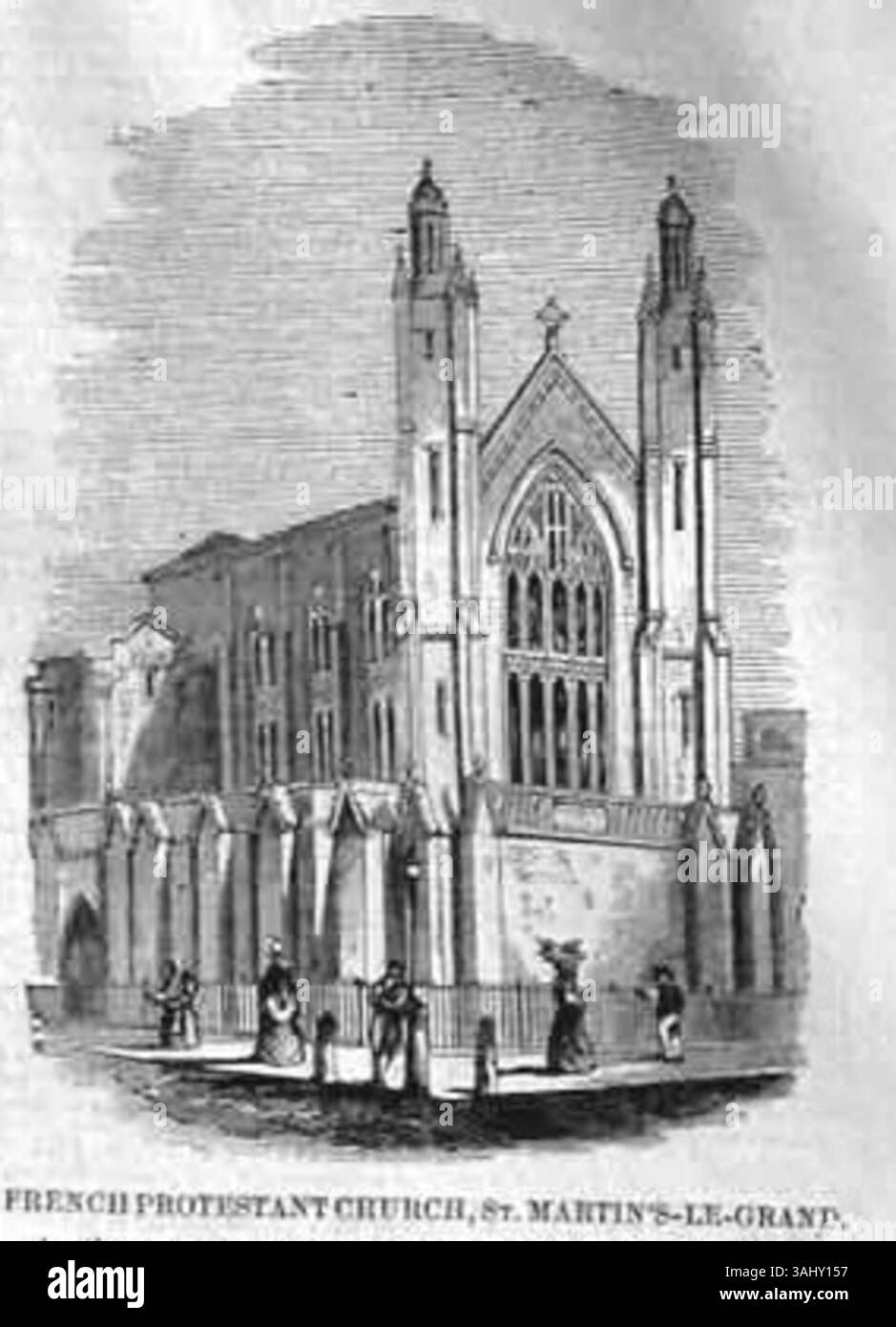 French protestant church of london Black and White Stock Photos ...