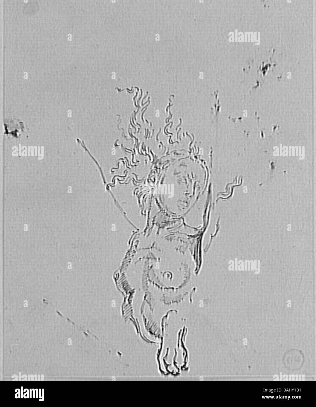 This sketch by Gustave Moreau illustrates a sphinx, part of his ...