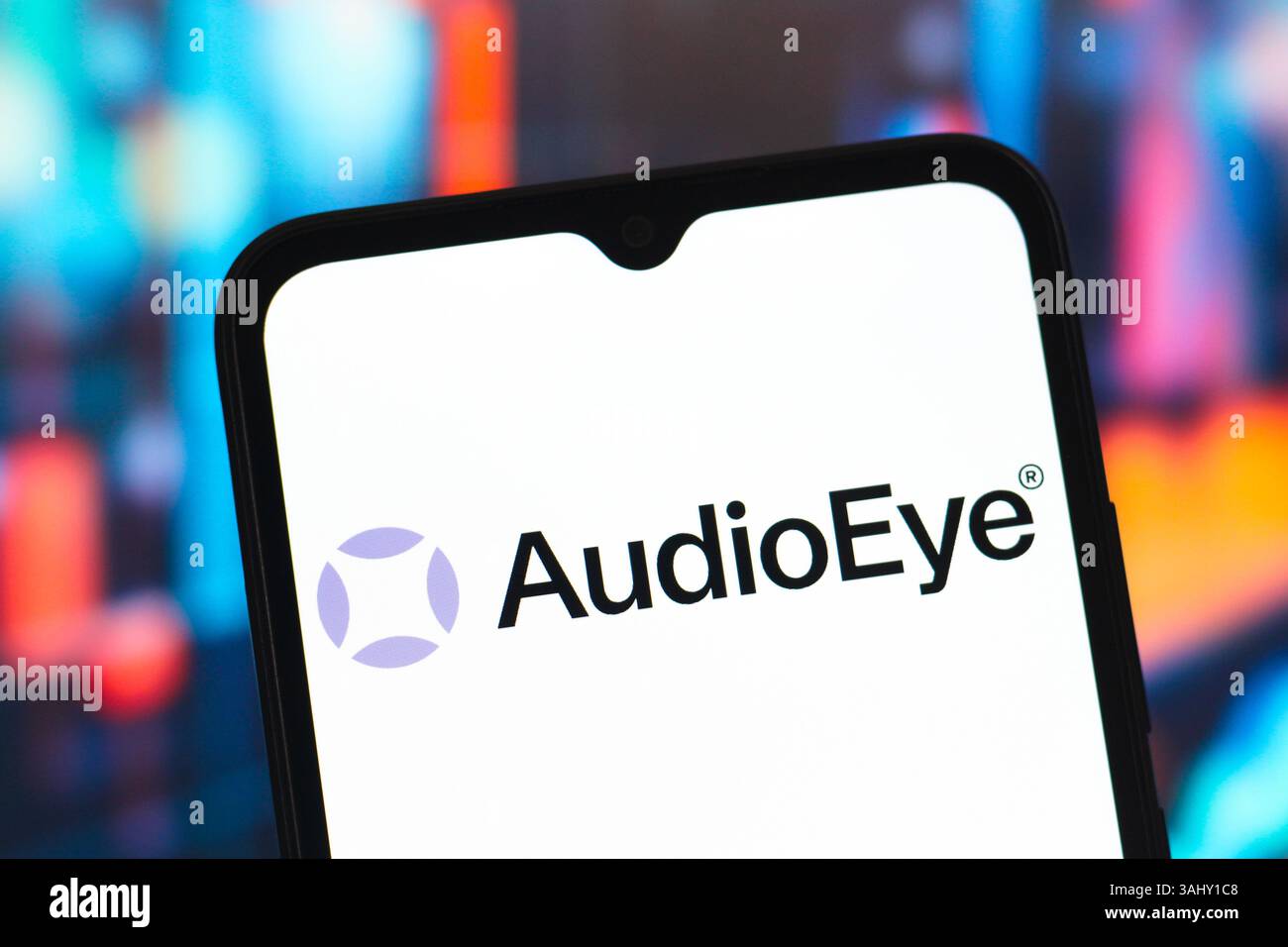 Canada. 10th Apr, 2025. In this photo illustration, the AudioEye logo ...