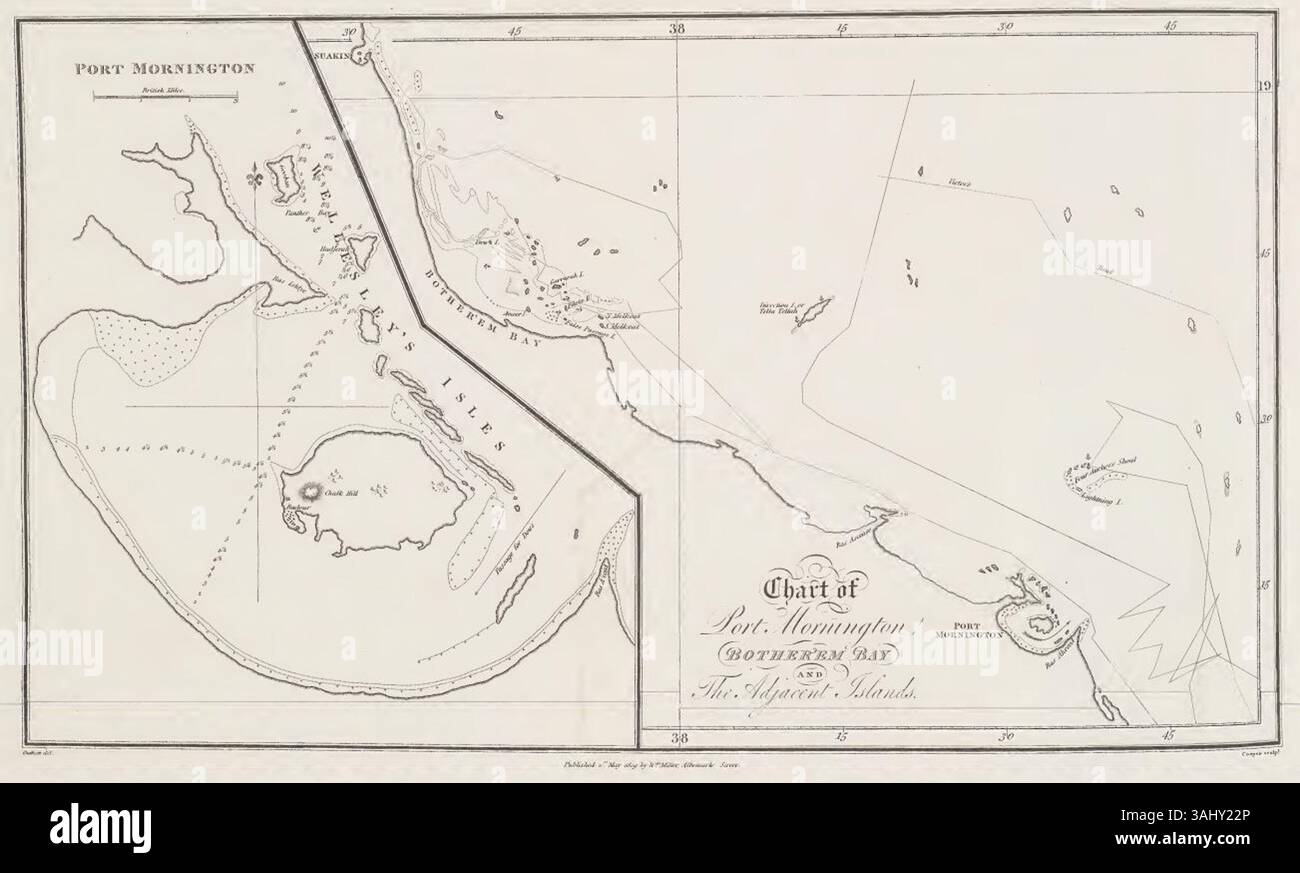 This 1809 chart by Henry Cooper shows Port Mornington and the adjacent ...