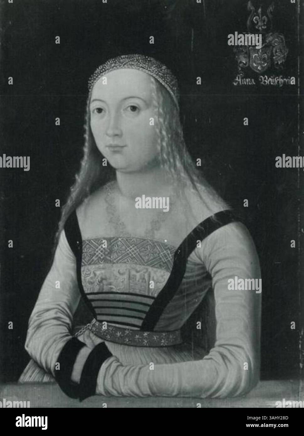 Anonymous, c. 1690. Portrait of Anna Beuscherin, painted in oil on ...