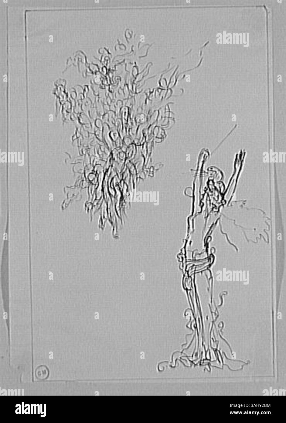 In this study, Gustave Moreau depicts a standing female figure ...