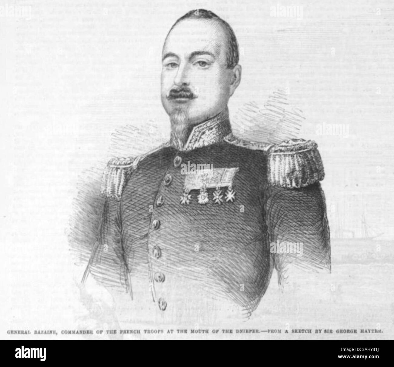 An illustration from The Illustrated London News shows General Bazaine ...