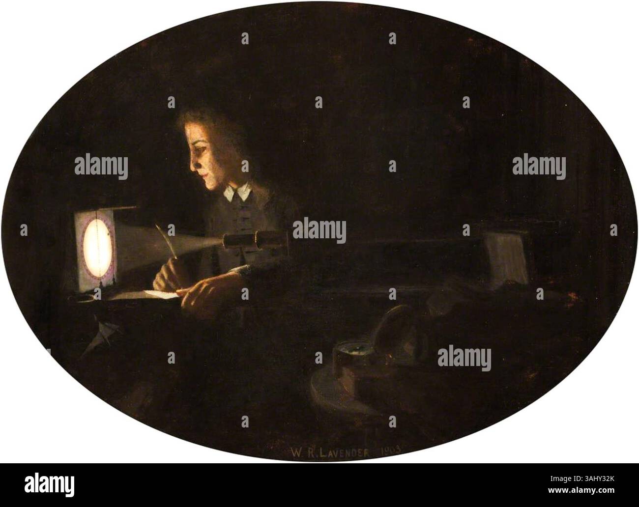 The portrait of Jeremiah Horrocks, painted by William Richard Lavender ...