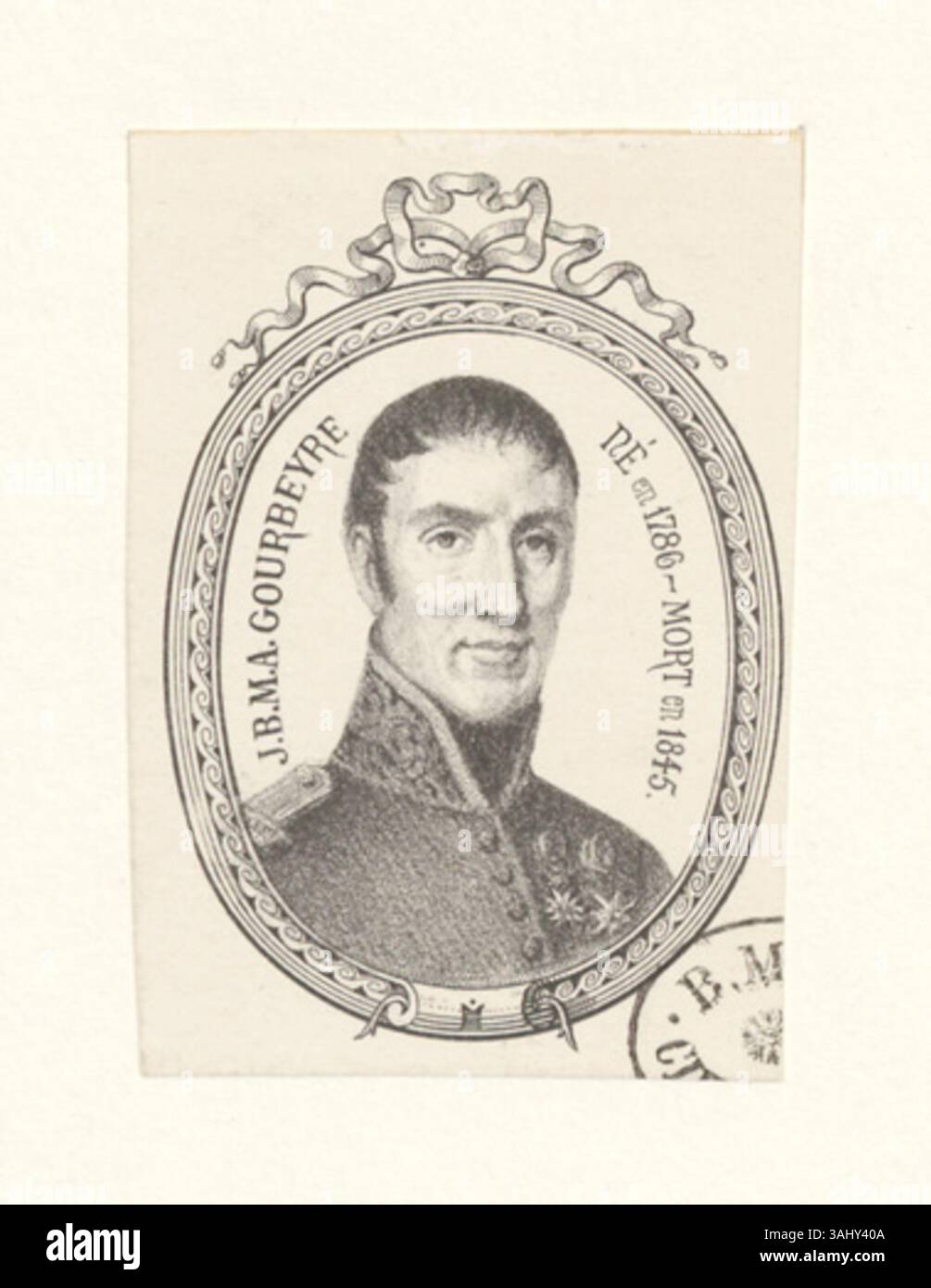 This lithograph by Ambroise Tardieu depicts J.B.M.A. Gourbeyre, who was ...