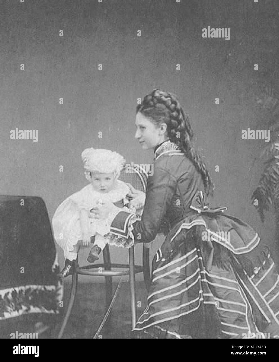 Portrait of Louise of Sweden, Crown Princess of Denmark, with her ...