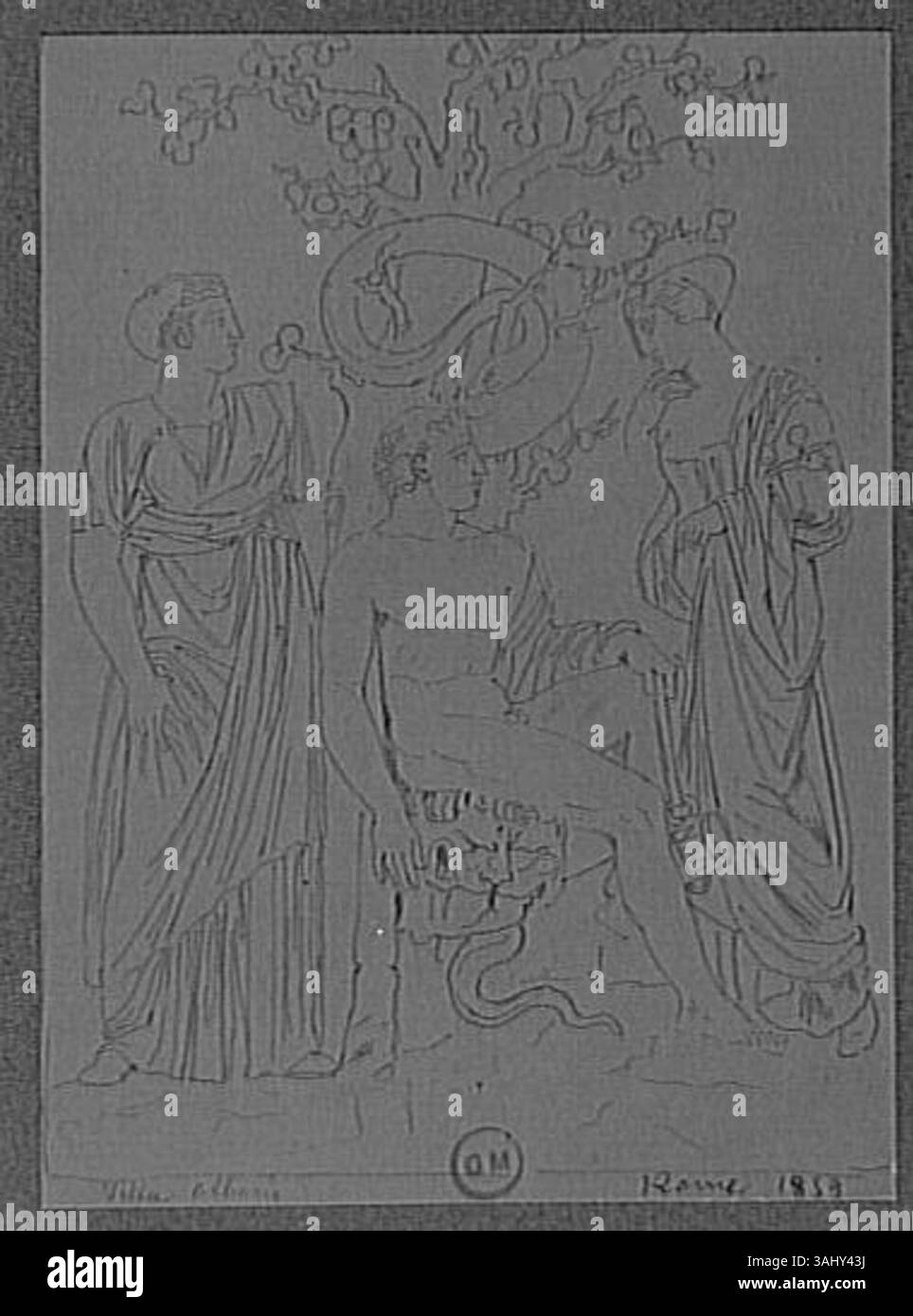 Gustave Moreau's copy of the ancient relief depicting the mythological ...