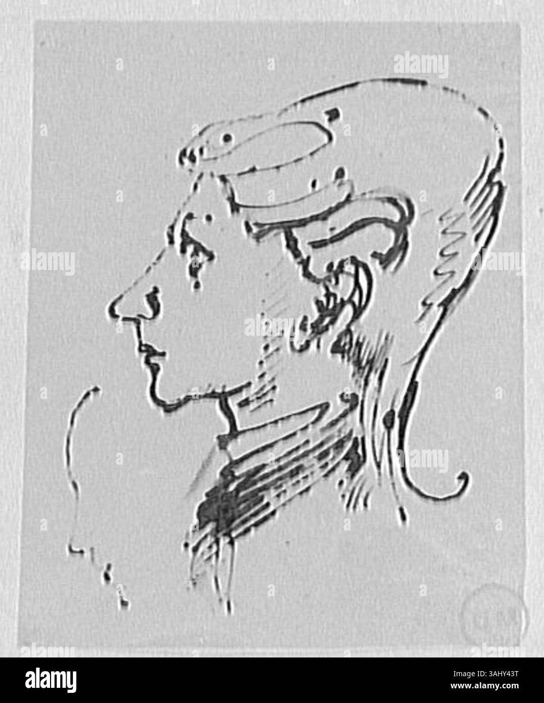 In this caricature study, Gustave Moreau explores exaggerated features ...