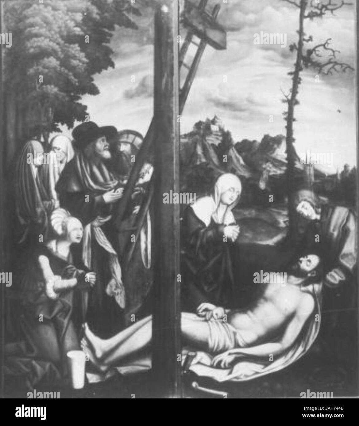 Barthel Beham’s 'Lamentation' (early 16th century) depicts the sorrowful scene of Christ’s ...
