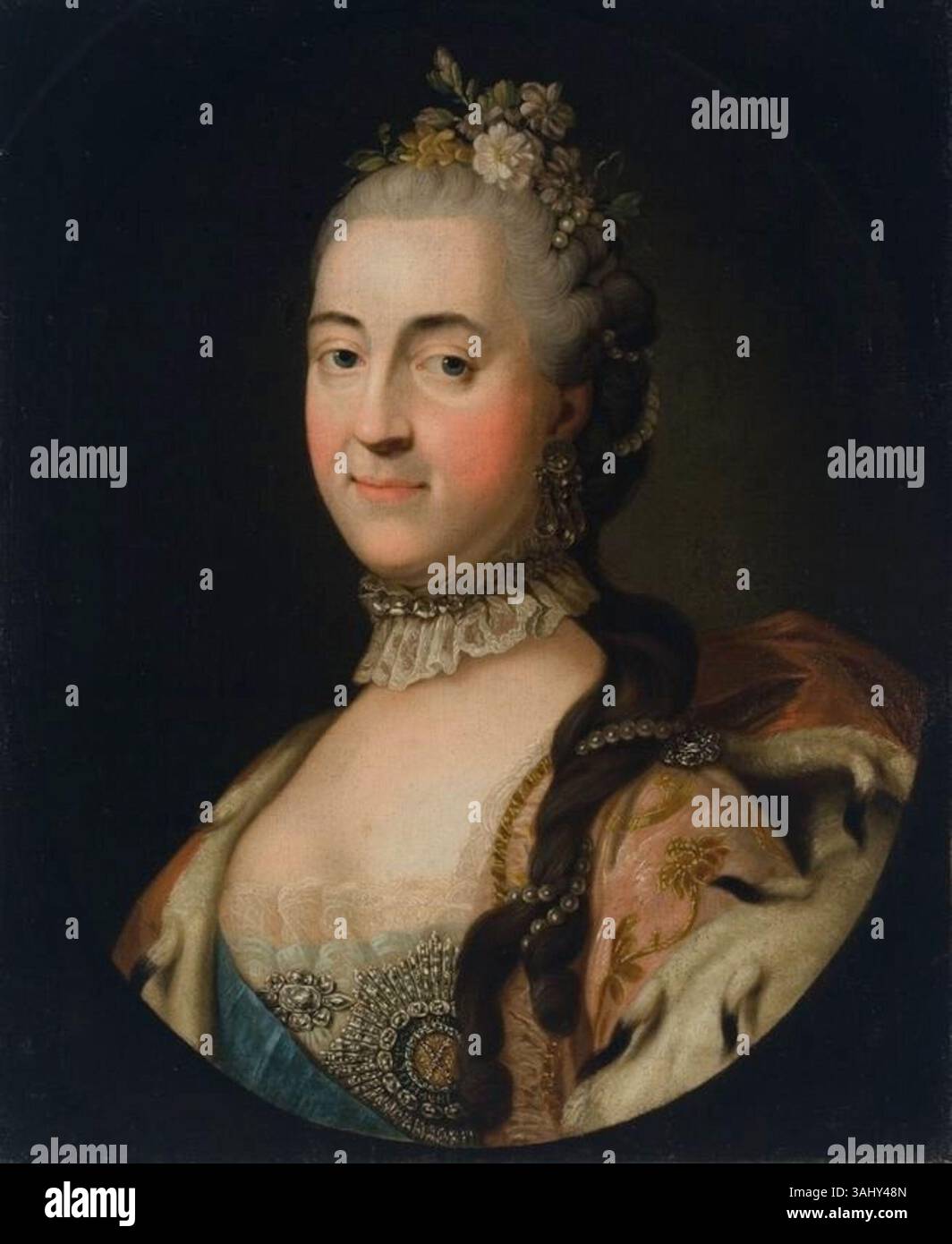This 1777 portrait by Konstanty Aleksandrowicz depicts Catherine II of ...