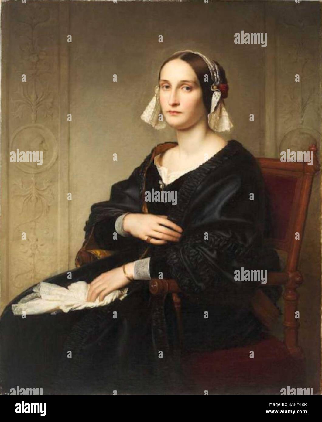 Portrait of Lida Bendemann, painted by Eduard Bendemann in 1847. The ...