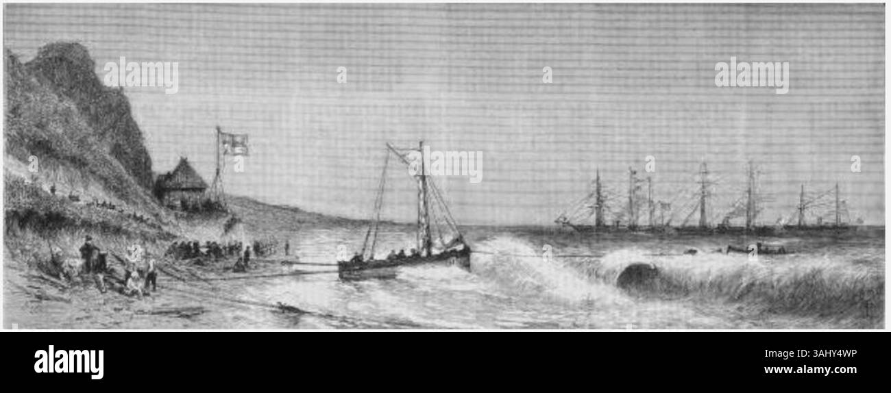 Illustration depicting the capture of King Cetewayo of Zululand ...